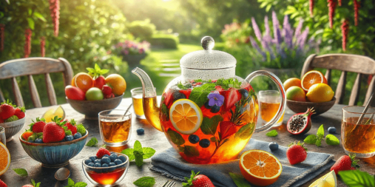 Cómo Hacer Té Frío con Frutas y Hierbas Frescas en Teteras de Vidrio ...